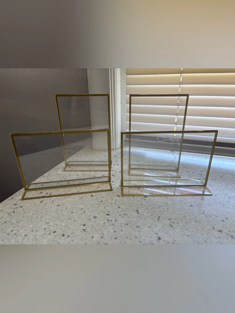Accents | Euc 24 Pack 4 X 66 X 4 Clear Acrylic Sign Holder With Gold ...